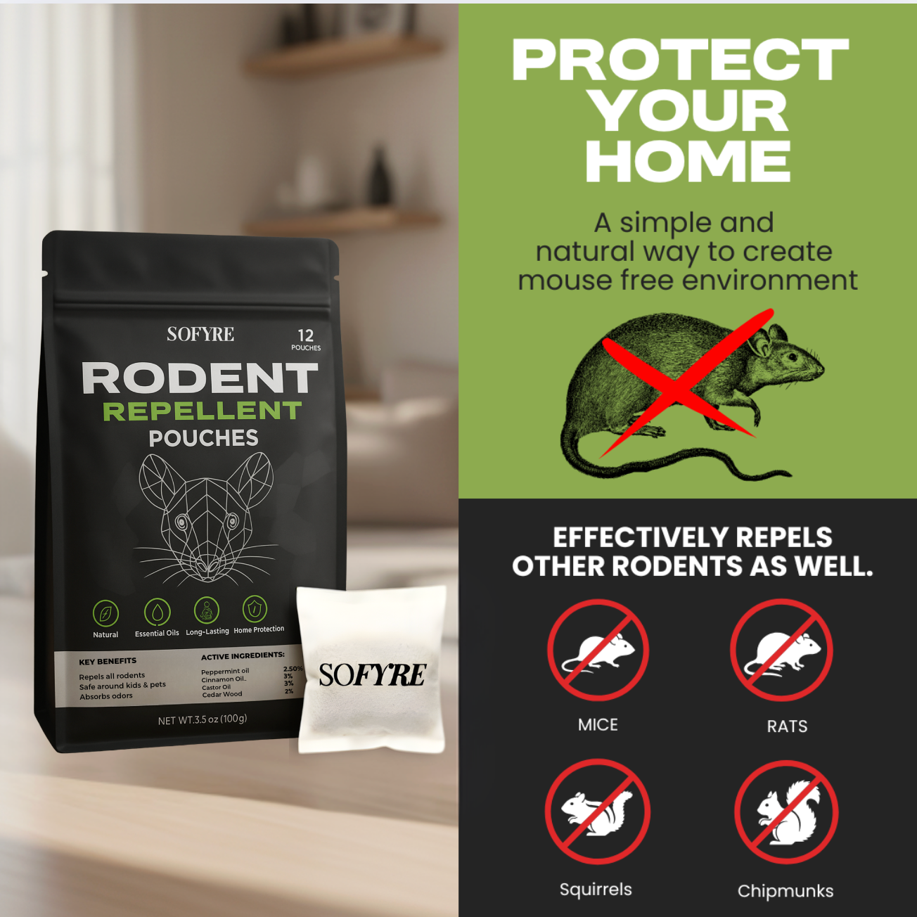 Rodent Repellent Pouches™ – SoFyre